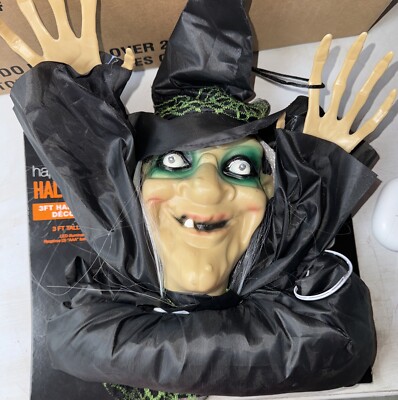 Hanging Witch halloween animated Witch 3ft hanging witch decor Floating ...