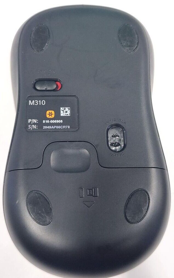 Logitech M310 Wireless Red/Black Optical Mouse w/USB Receiver Dongle ...