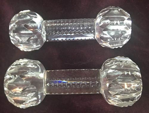 2 Vintage Antique Crystal Glass Knife Rests 4 1/4 Inches Long | eBay