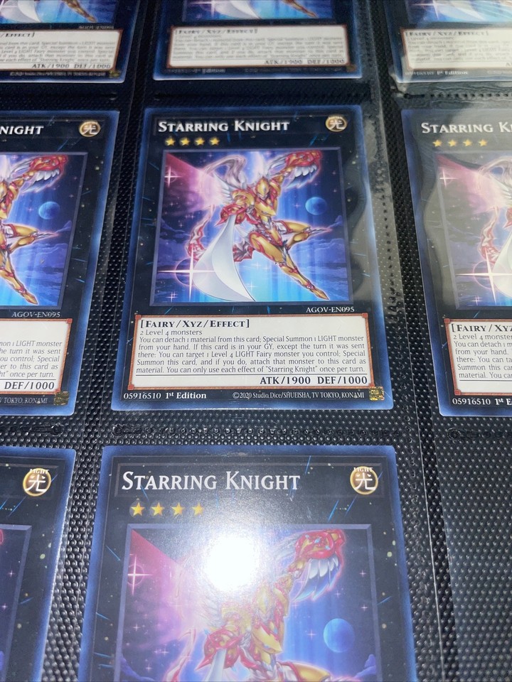 YUGIOH! 3x starring knight AGOV-EN095 Near Mint Condition | eBay