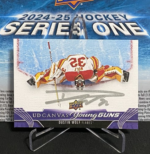 2023-24 UPPER DECK - DUSTIN WOLF YOUNG GUNS CANVAS AUTOGRAPHED ROOKIE # ...