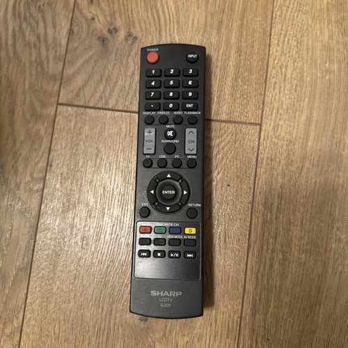 GENUINE ORIGINAL OEM SHARP TV REMOTE CONTROL GJ221 TESTED GOOD ...