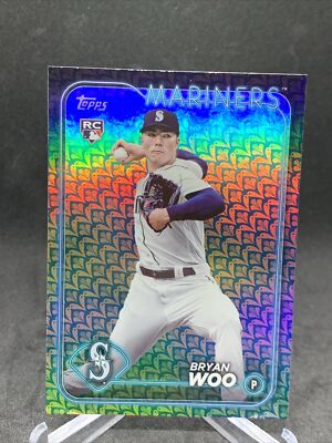 2024 Topps Series 1 BRYAN WOO Holiday Foil #12 ROOKIE CARD RC Seattle ...