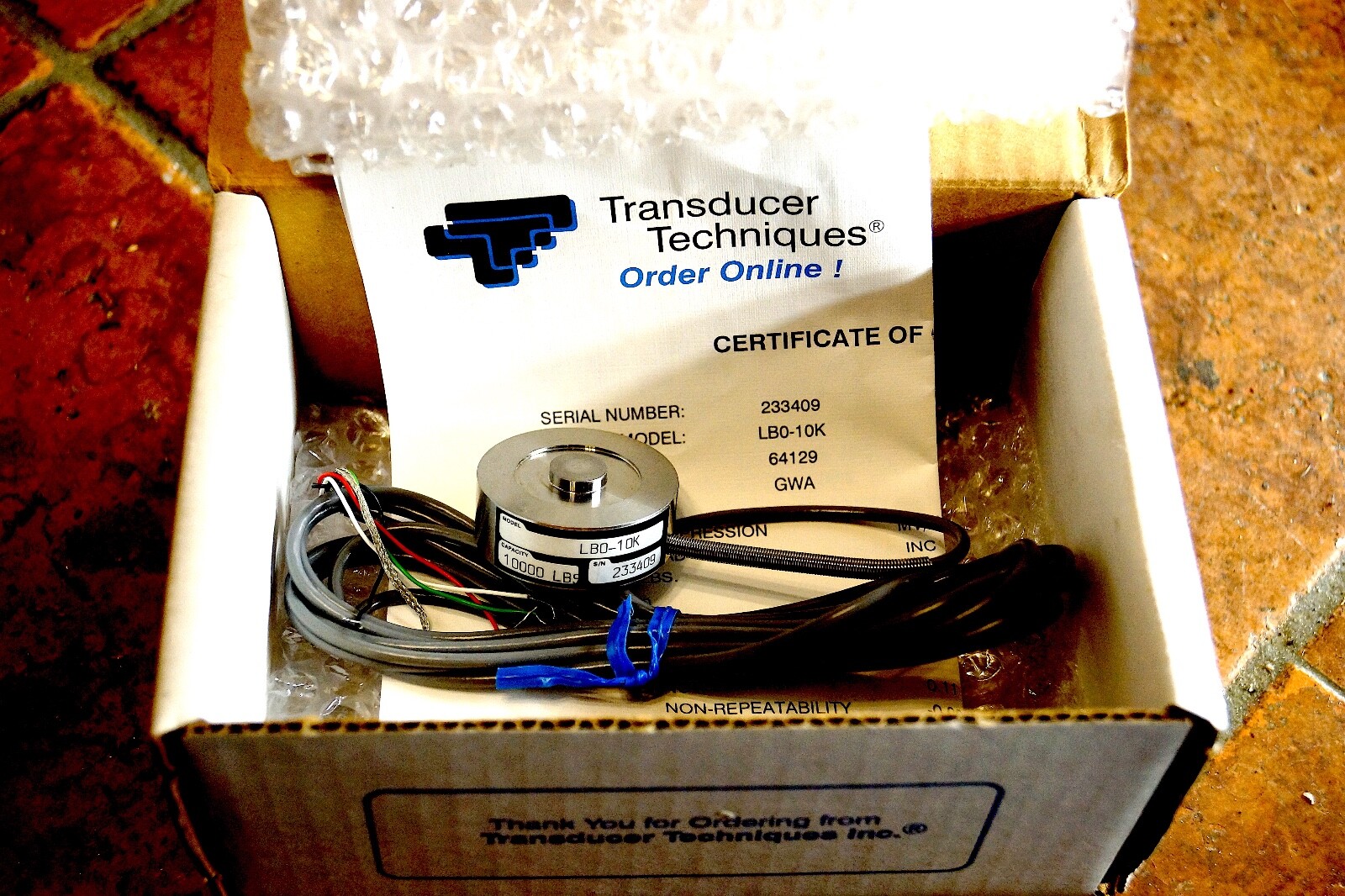 Transducer Techniques Load Cell Mod. Lpo-10k 10 000 Lbs for sale online ...
