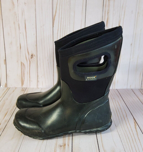 Bogs Hampton Women's Black Rubber Pull On Waterproof High Winter Boots ...