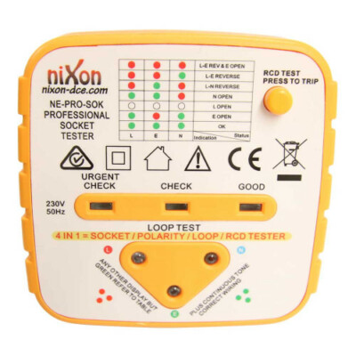 Powerpoint Socket Tester - 3 Pin Tester - See Results & RCD Trip Test ...