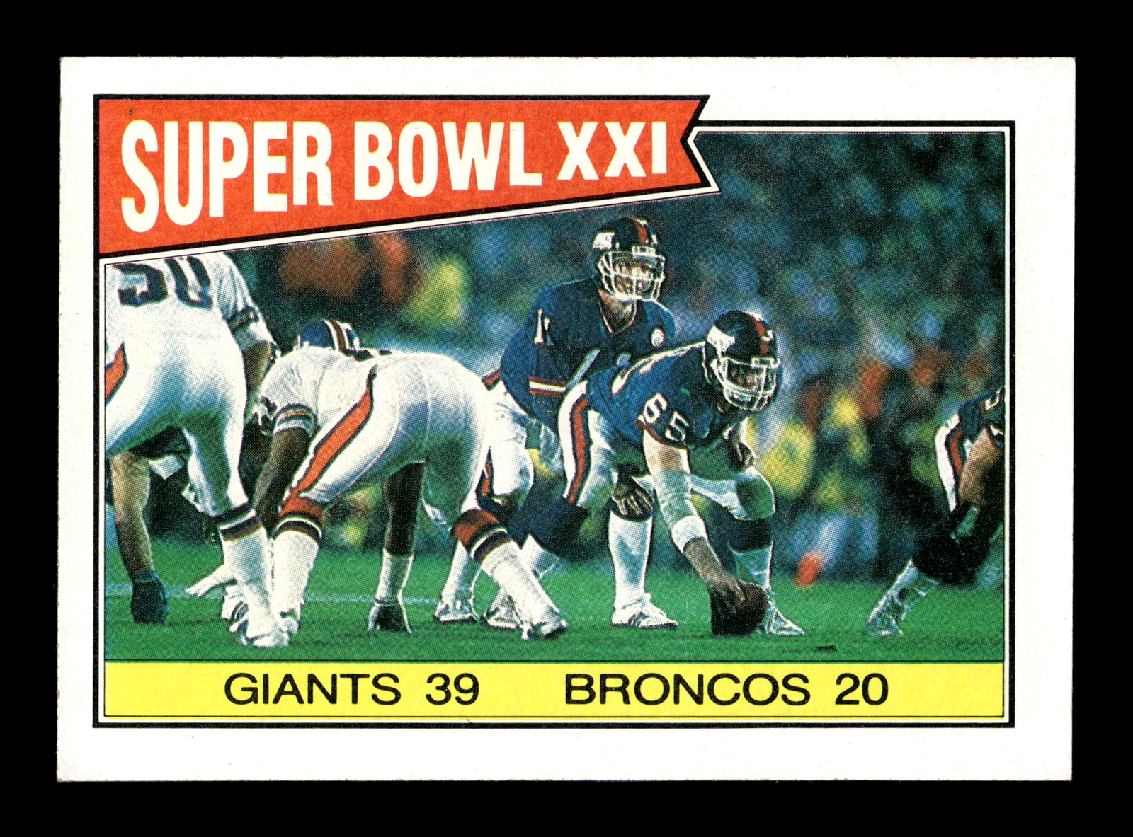 Super Bowl XXI 1987 Topps NFL Football #1 SBXXI New York Giants | eBay