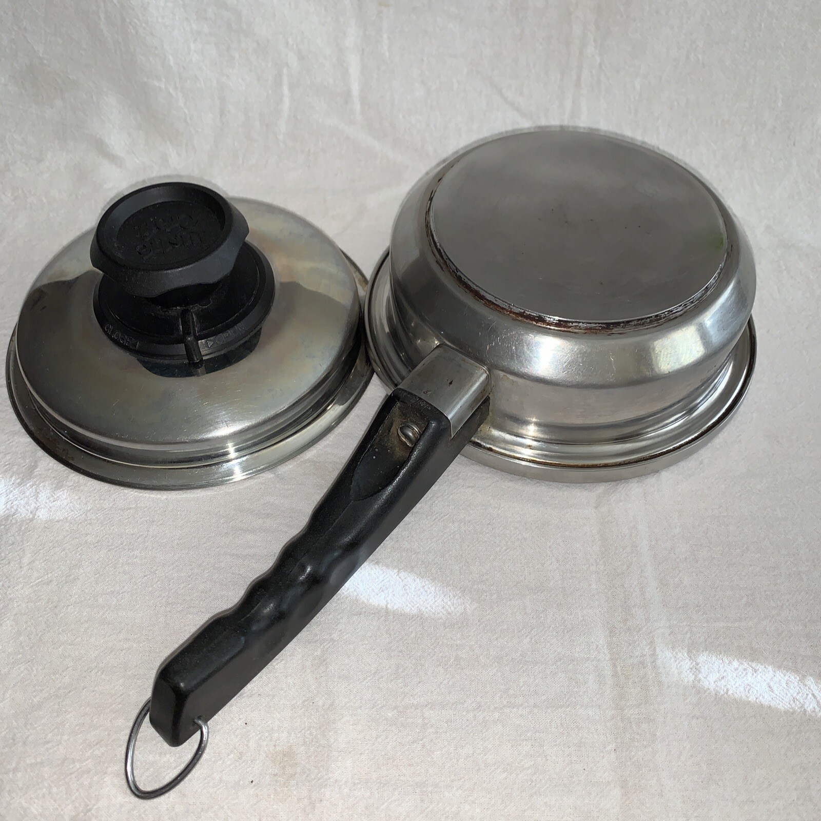 Lustre Craft 5-Ply Stainless Steel 1qt Sauce Pan/Pot w/ Vent Lid T304 ...