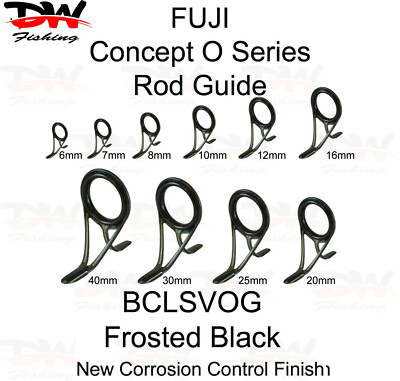 Fuji Rod Guide BCLSVOG Frosted Black O Ring Rod Guide All SIzes 6 to 40 ...