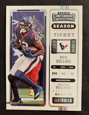 2022 Panini Contenders - Season Ticket #39 Nico Collins | eBay