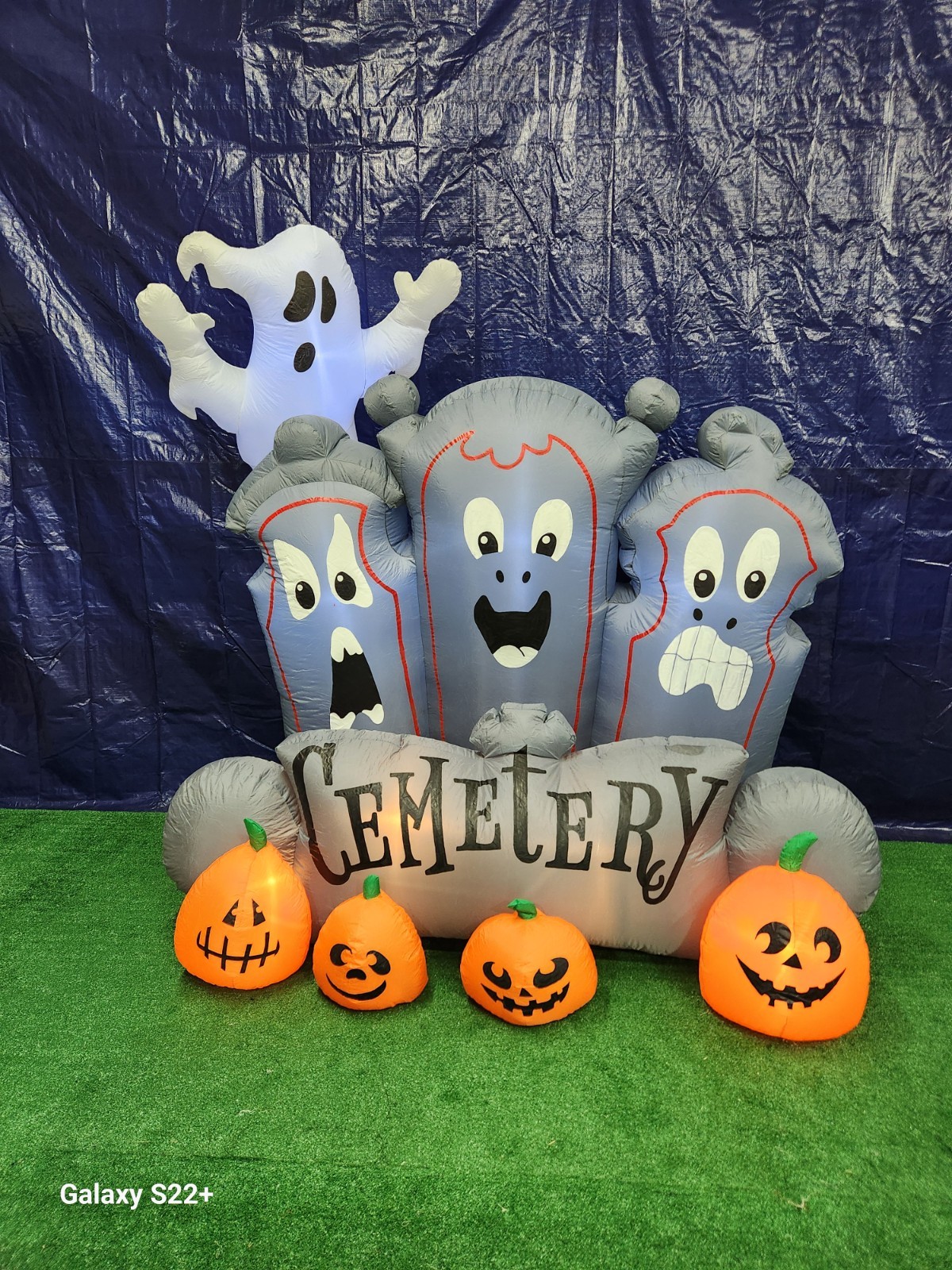 8ft Gemmy Airblown Inflatable Prototype Halloween Cemetery Scene ...