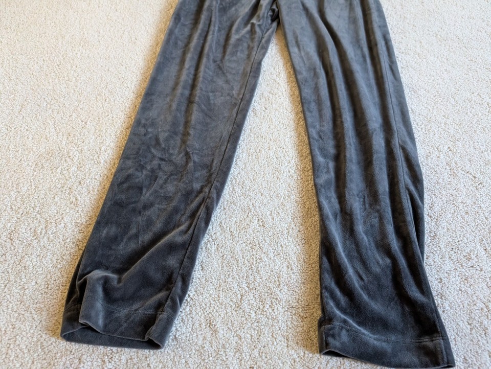 Women's Cable & Gauge Gray Velour Track Pants Medium | eBay