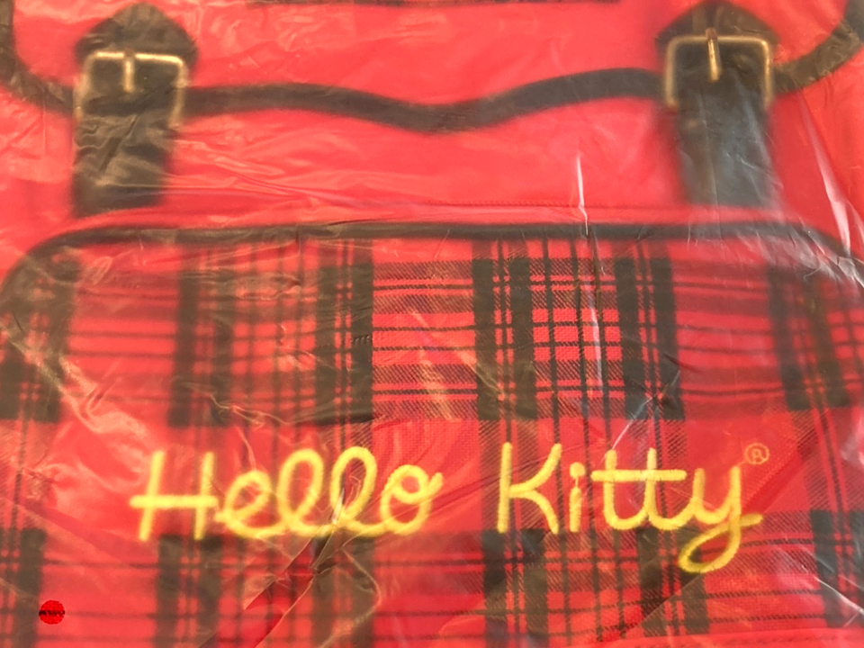 1997 vintage SANRIO Hello Kitty BACKPACK unused RARE red plaid | eBay