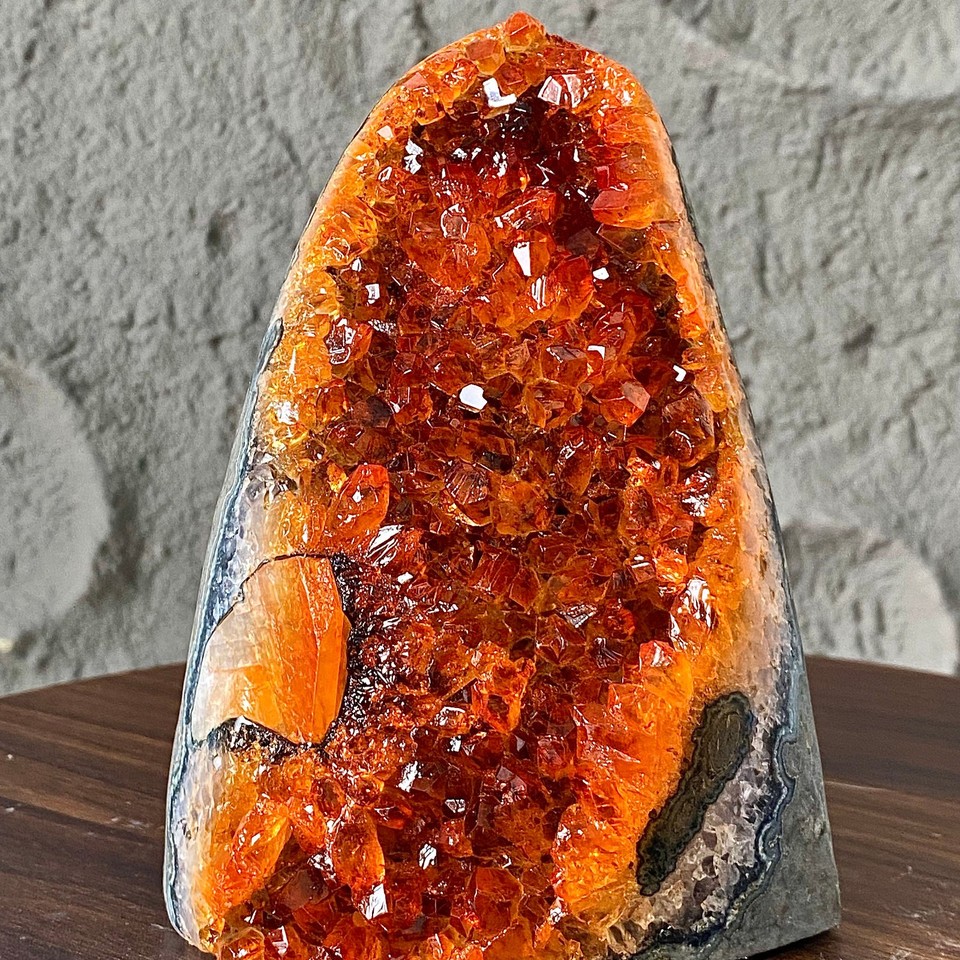 Orange Calcite Crystal Cave - Mineral Specimen - 3.14LB | eBay