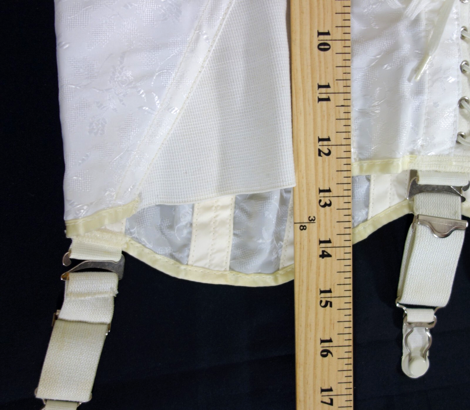 RARE~ANTIQUE~c1950s~SPENCER~Sz Lg -XL SATINY Lace Up Open Bottom ...