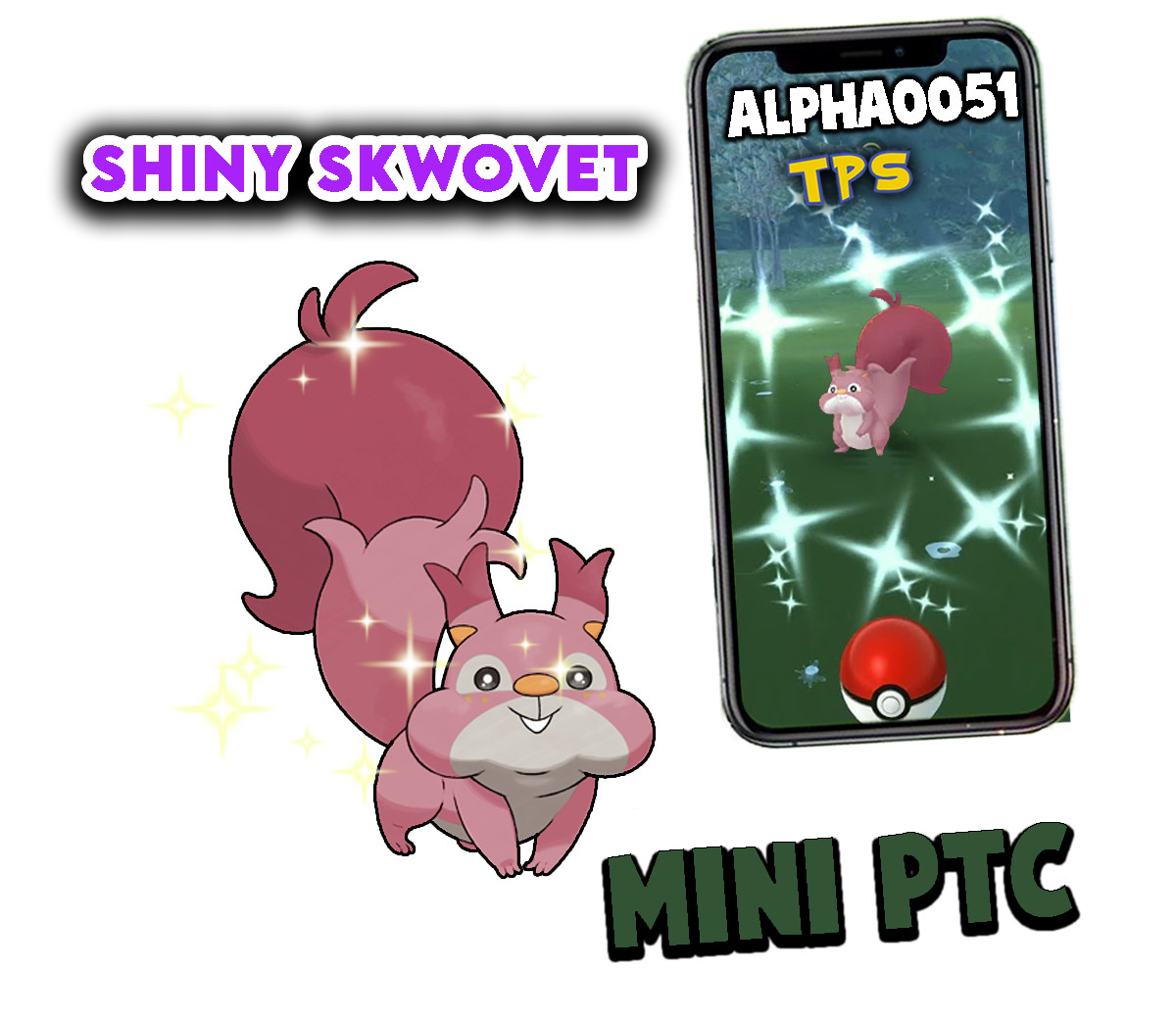 Pokemon Shiny Skwovet Mini P T C 80k