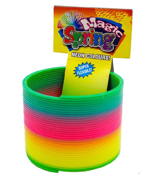 Rainbow Color Neon Colours Magic Spring Slinky Slinkie Psychedelic Kids ...