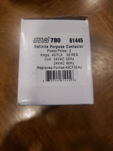 780-61445 DEFINITE PURPOSE CONTACTOR AMPS 40FLA 50RES 24VAC 50HZ | eBay