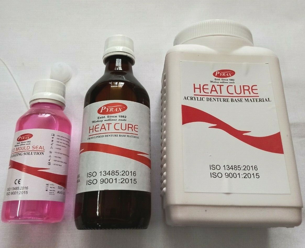 Heat Cure Acrylic Denture Base Material Universal Pack Powder, Liquid ...