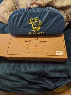 Monk And Llama Meditation Bench - Foldable, Ergonomic, Bamboo Kneeling ...