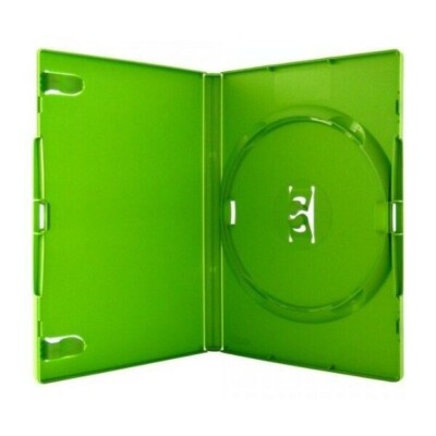 1 x Single Amaray Green DVD Case 14mm Spine Replacement Amaray Cover ...