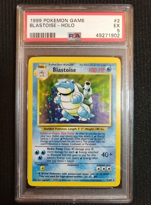 1999 Pokemon Base Set Blastoise Holo #2 PSA 5 | eBay