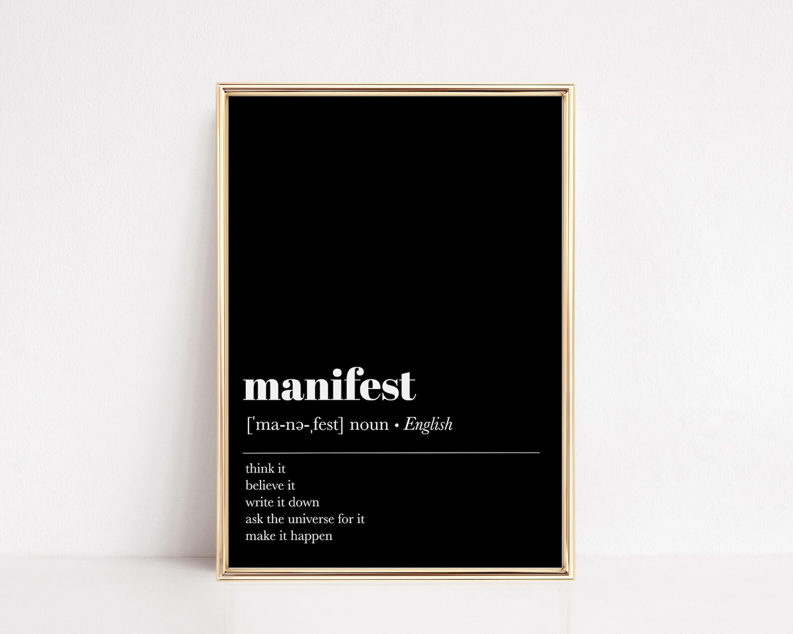 Manifest Definition Print Motivational Poster Law Of Attraction Poster ...