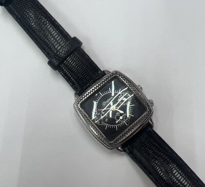 Brighton Women Square Face Milano Watch and Black Leather Band New ...