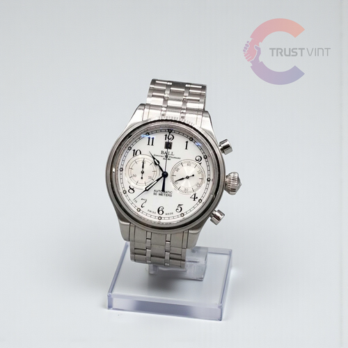 Ball Trainmaster Cannonball II CM1052D White Dial Men's Automatic Watch ...