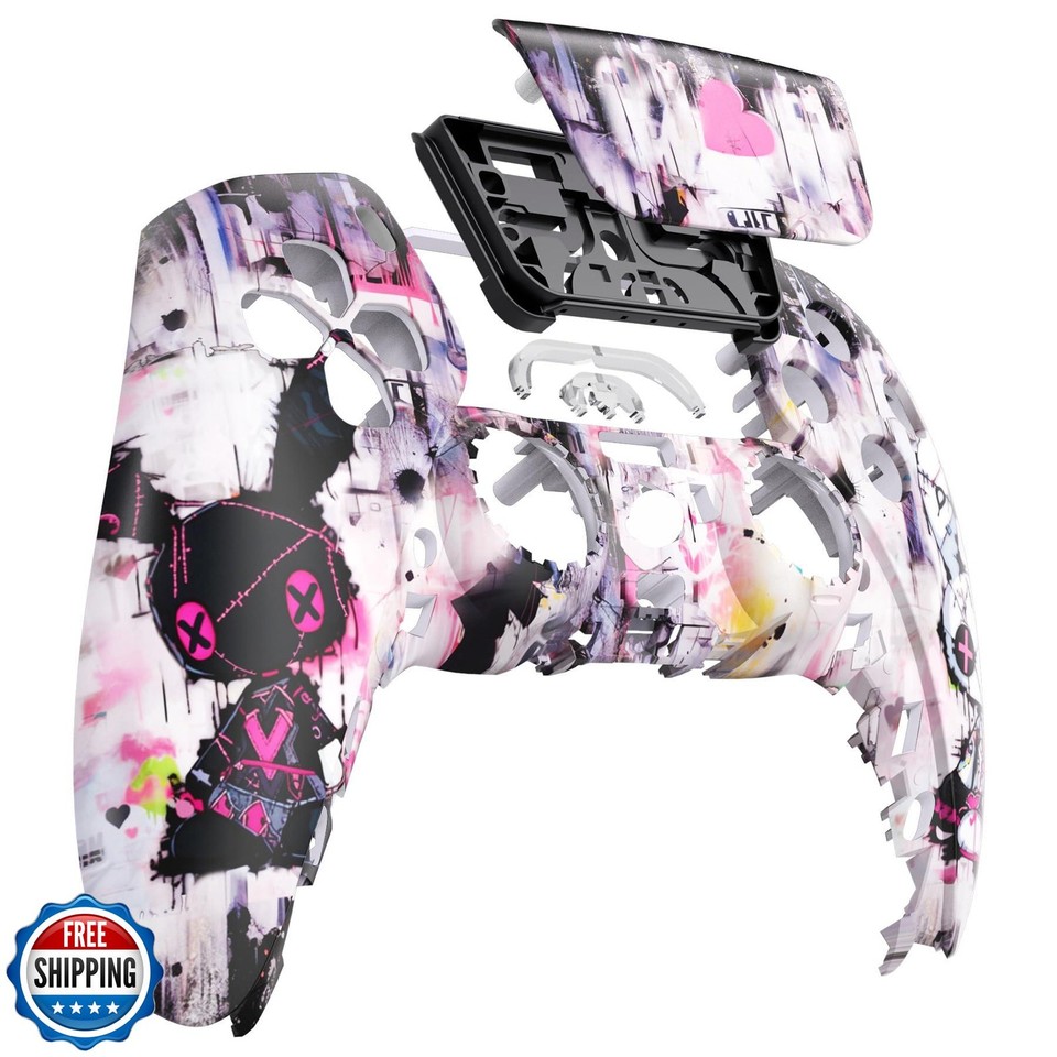 eXtremeRate Lovely Punky Bunny Front Top Shell with Touchpad Compatible ...