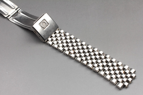 OMEGA 1383 Beads of Rice Stainless 18mm Men Watch Bracelet Belt From ...