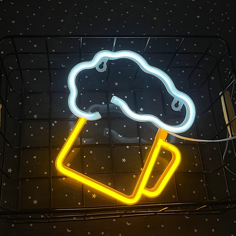 Luci Al Neon Insegna Al Neon a Birra Barra Alimentata a Batteria O USB ...
