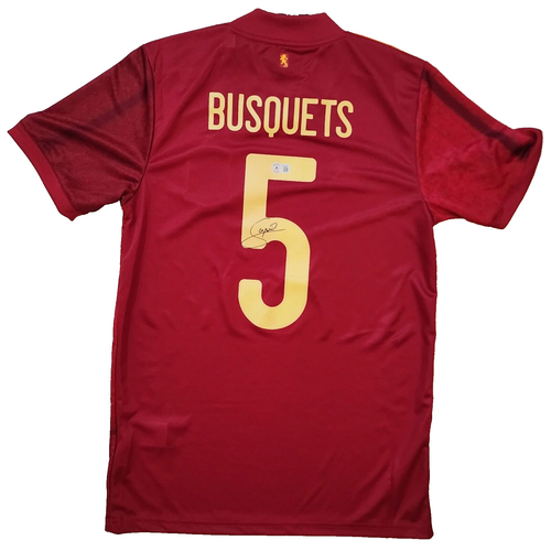 Sergio Busquets Signed Adidas Spain Jersey Barcelona BAS Beckett ...