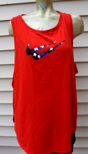 Nike Women's Dri-FIT Plus Swoosh Stars Training Tank Top Red - 3X | eBay
