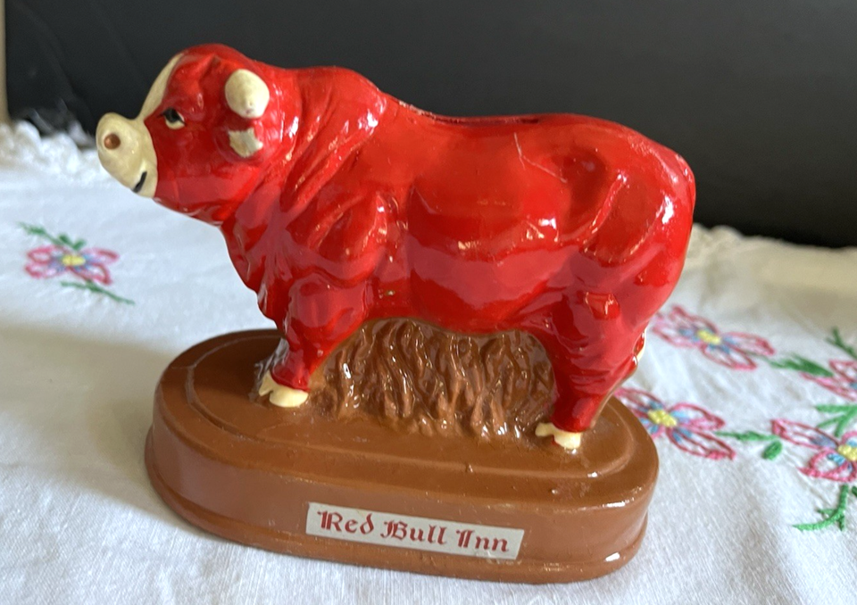 Vtg Red Bull Inn Pittsburgh PA Souvenir Coin Bank Restaurant ...