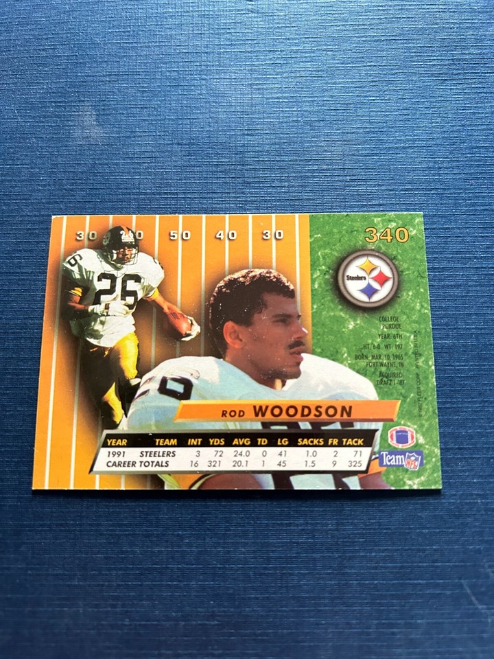 1992 Fleer Ultra Football Rod Woodson #340 HOF Set Break NM-MT | eBay