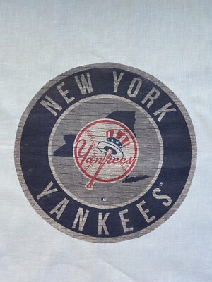 1 NEW YORK YANKEES Grey Weather BASEBALL LOGO 18X18 SEWING BLOCK ...
