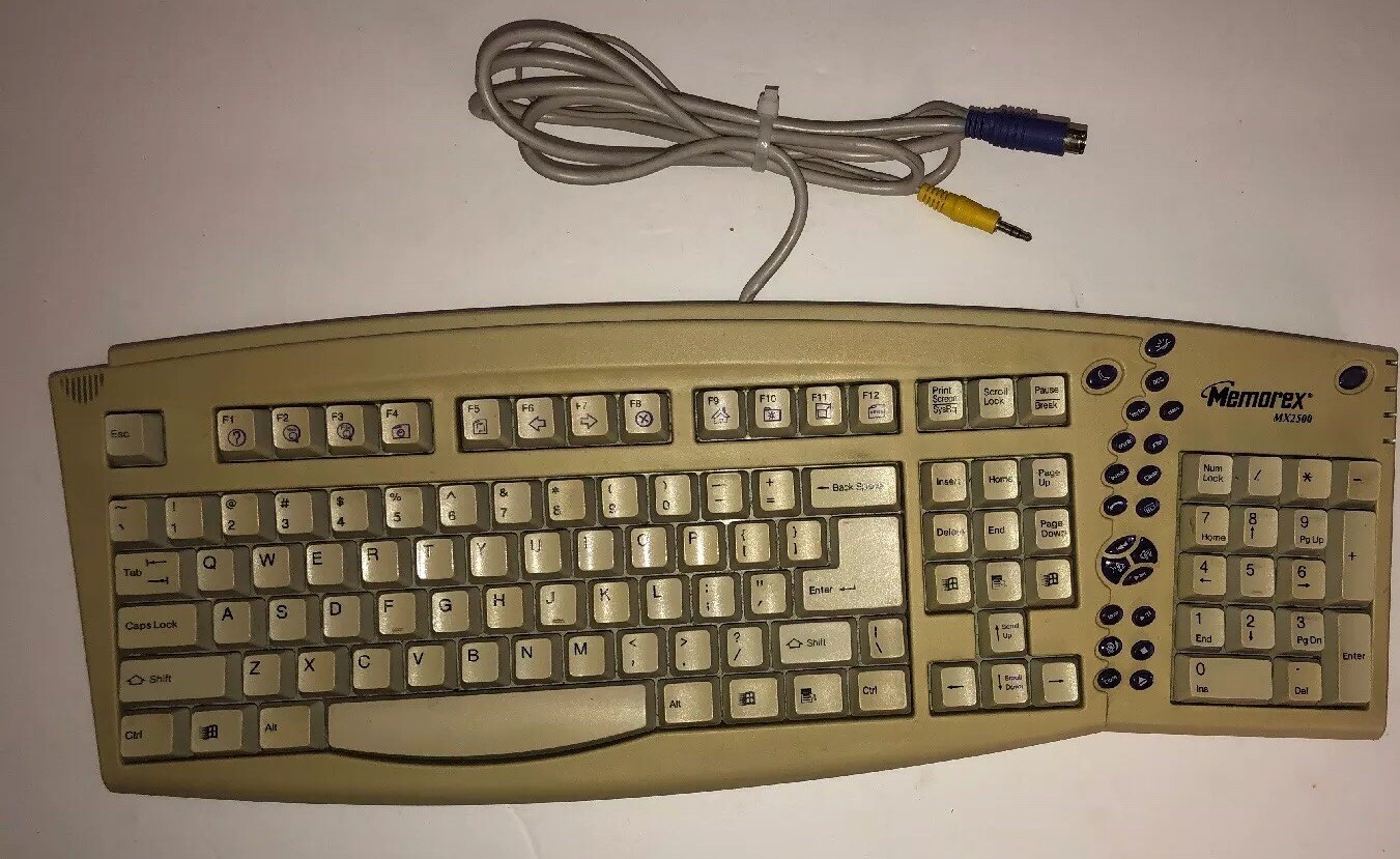 Memorex EZ-ACCESS Wired Keyboard MX2500 | QWERTY | English | White | PS ...
