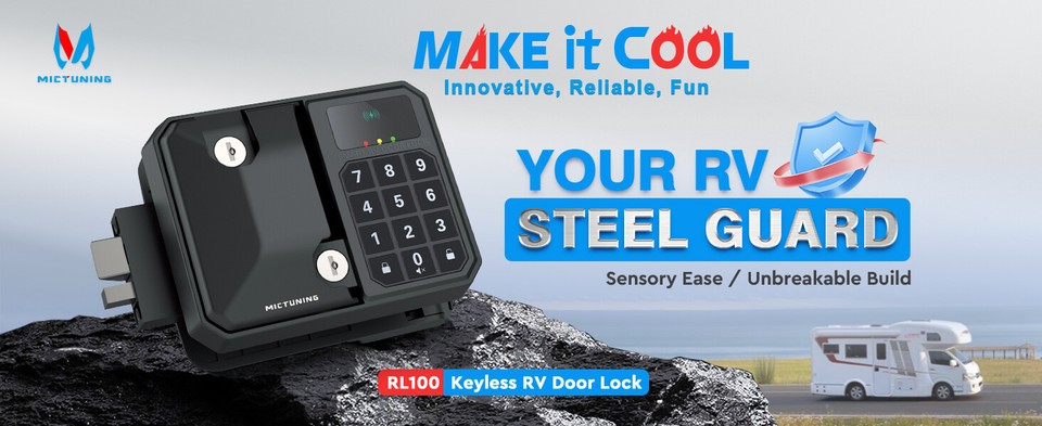 MICTUNING Keyless RV Door Lock Wireless Entry Keypad NFC RV Latch Lock ...