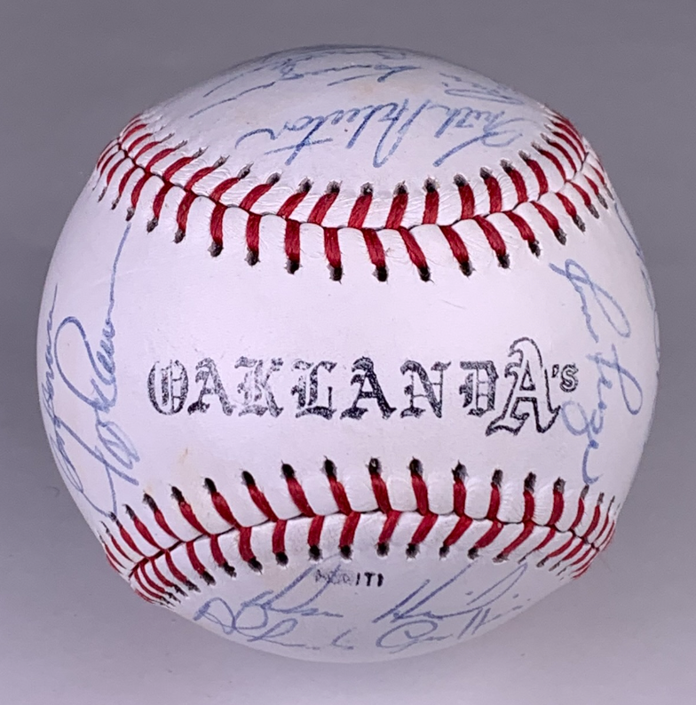 1986 Oakland A's Athletics Team Autographed Signed Baseball AMCo LOA ...