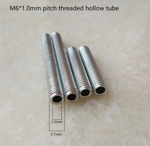 10Pcs M6 Hollow Threaded Rod Tube Side Electric Light Socket ...