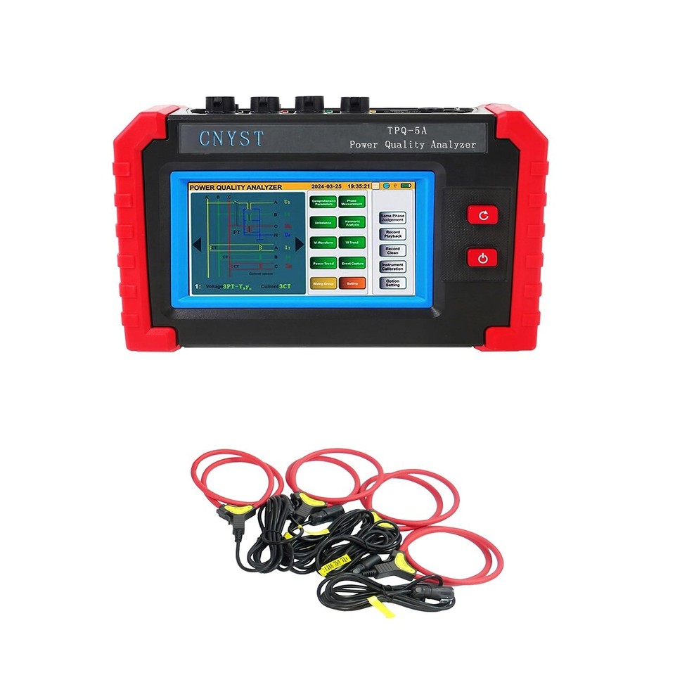 Power Quality Analyzer Meter with Current Clamp 10A ~ 6000A Max ...