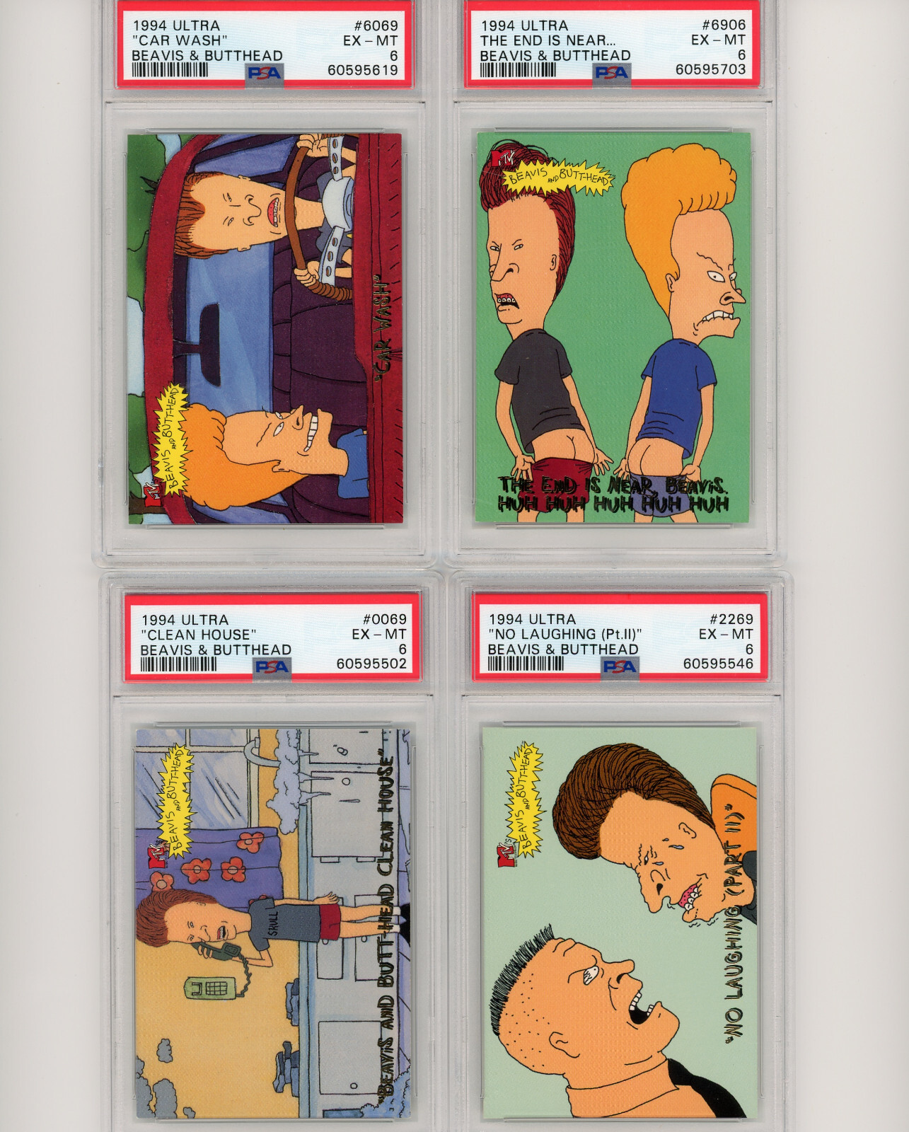 1994 Fleer MTV Beavis and Butthead 20x PSA Graded card LOT | eBay