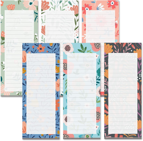 Grocery List Magnet Pad for Fridge, 6-Pack Magnetic Note Pads Lists, 60 ...