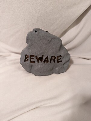 Gemmy 'BEWARE' Haunted Rock - Lights/Sounds - Halloween Decoration ...