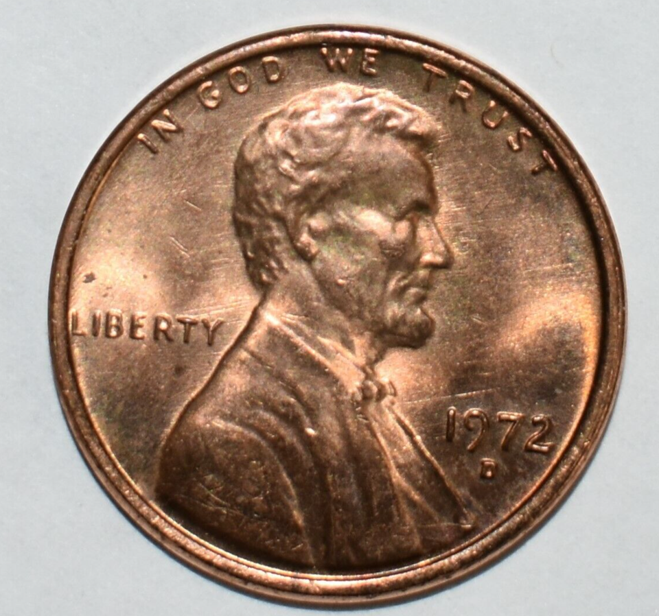 1972 D Lincoln Memorial Penny with Errors High Mint State Red | eBay