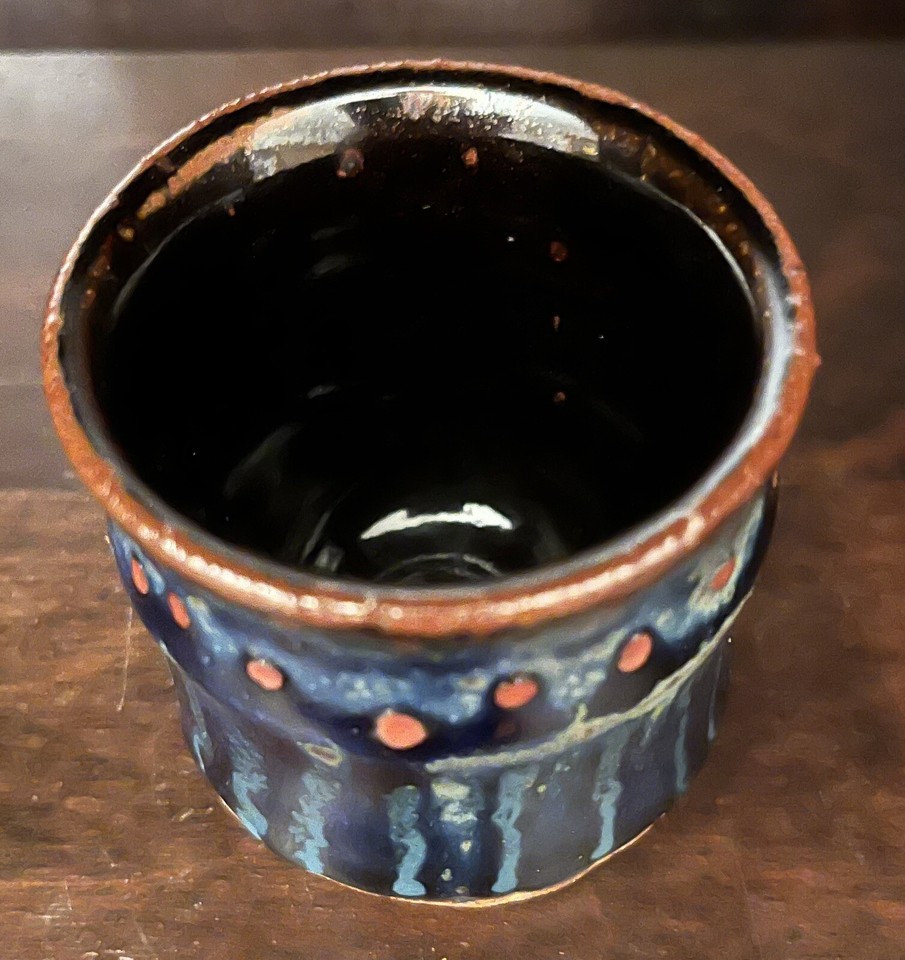 Original Vintage Studio Art Pottery Sake/Tea Cup Artist Signed M. K. | eBay