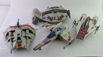 1990's POTF STAR WARS Vehicles Lot, X-Wing, A-Wing, Snowspeeder ...