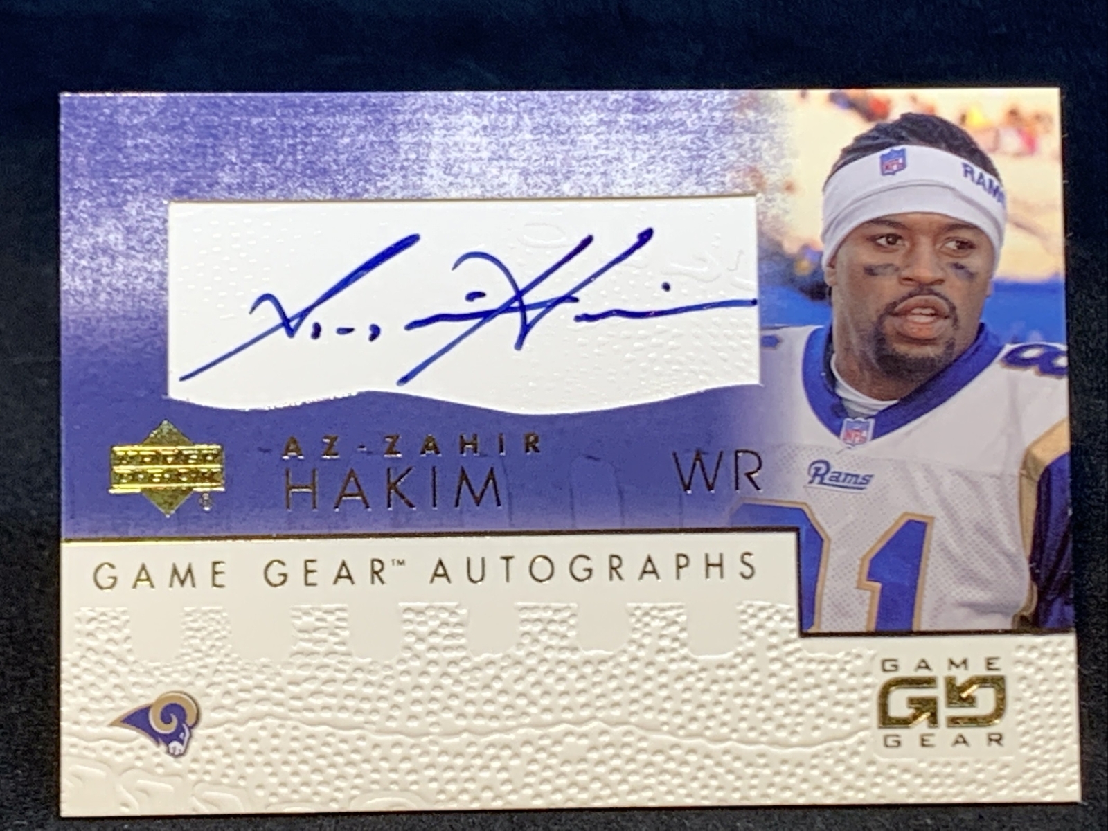 AZ-ZAHIR HAKIM AUTOGRAPH ~ 2001 UPPER DECK “GAME GEAR SIGNATURES ...