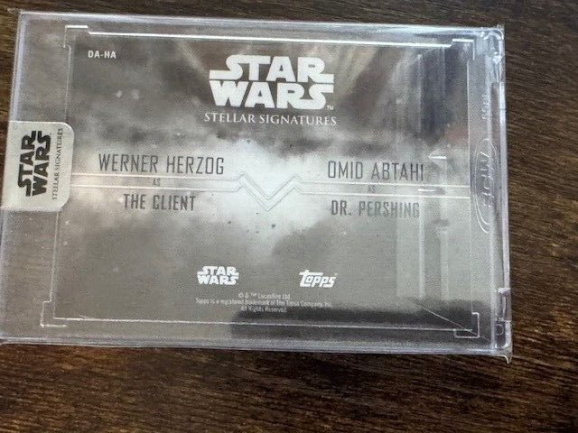 2020 Topps Star Wars Stellar Dual Auto ~ Werner Herzog / Omid Abtahi #'d 09/10 | eBay